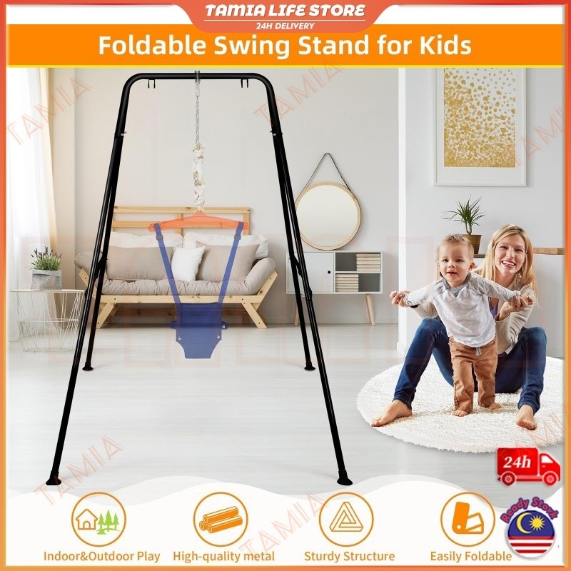 Foldable Swing Stand for Kids Heavy Duty A-Frame Metal Stand Fits Baby ...