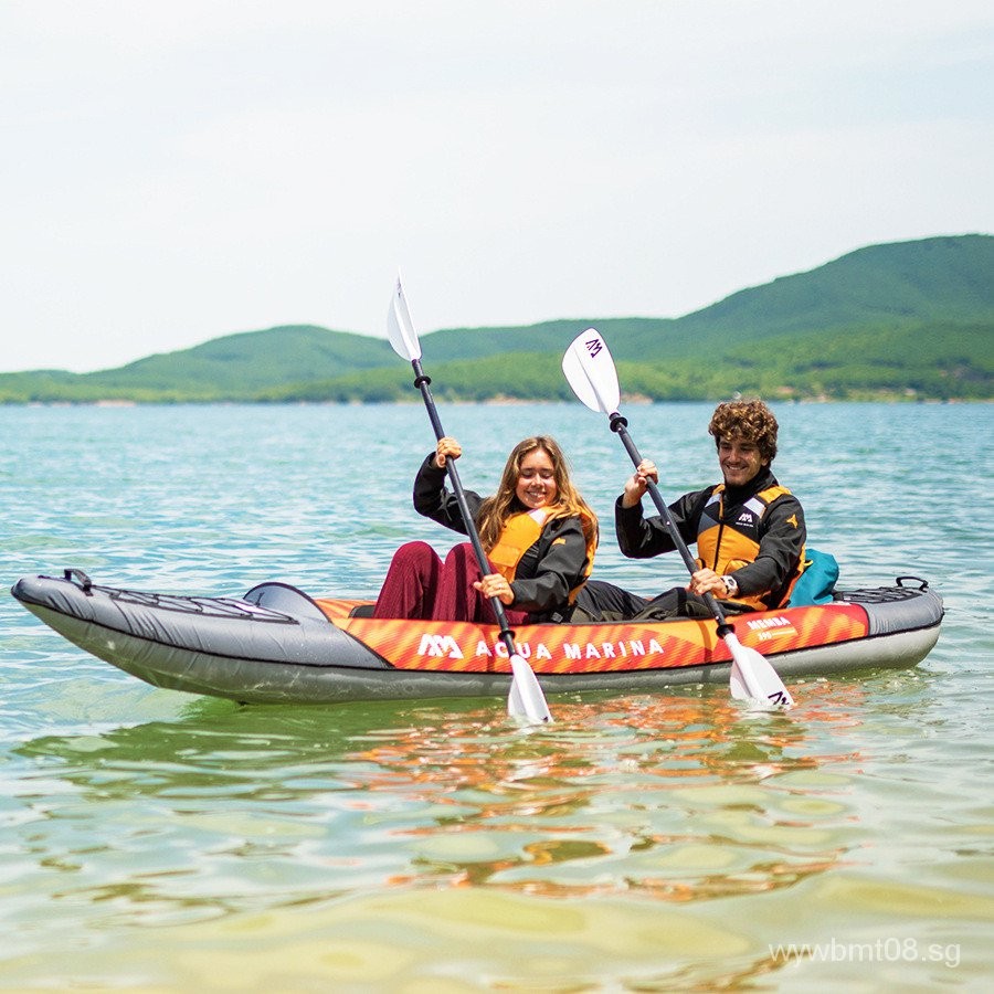 AquaMarina Le Zan Mamba Kayak Inflatable Boat Canoe Single Double Thick ...