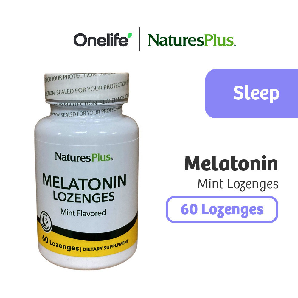 Natures Plus Melatonin Lozenges Mint Flavoured 60 Lozenges - Promotes ...