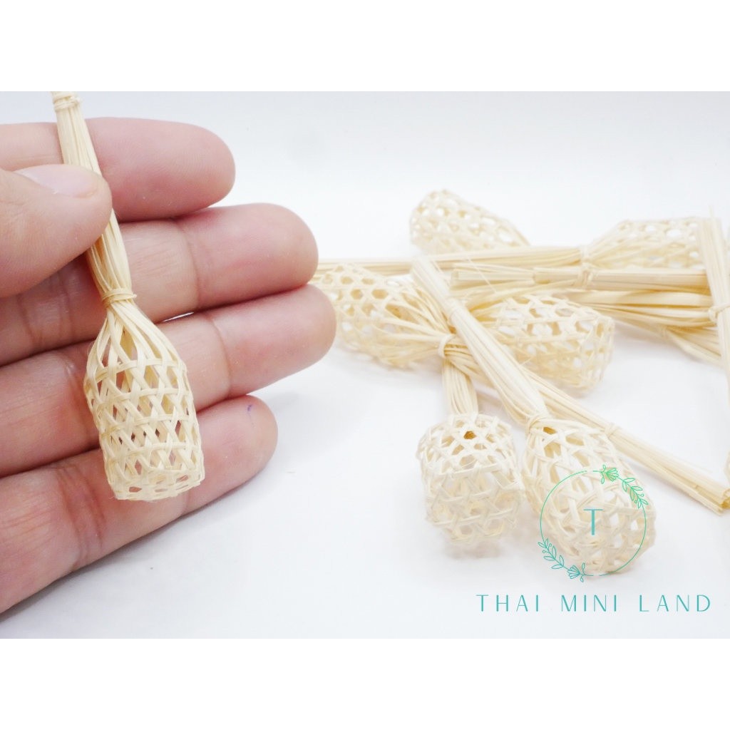 Small Mini Cha-Lom Decorative Bamboo Weaving Miniature Items | Shopee ...