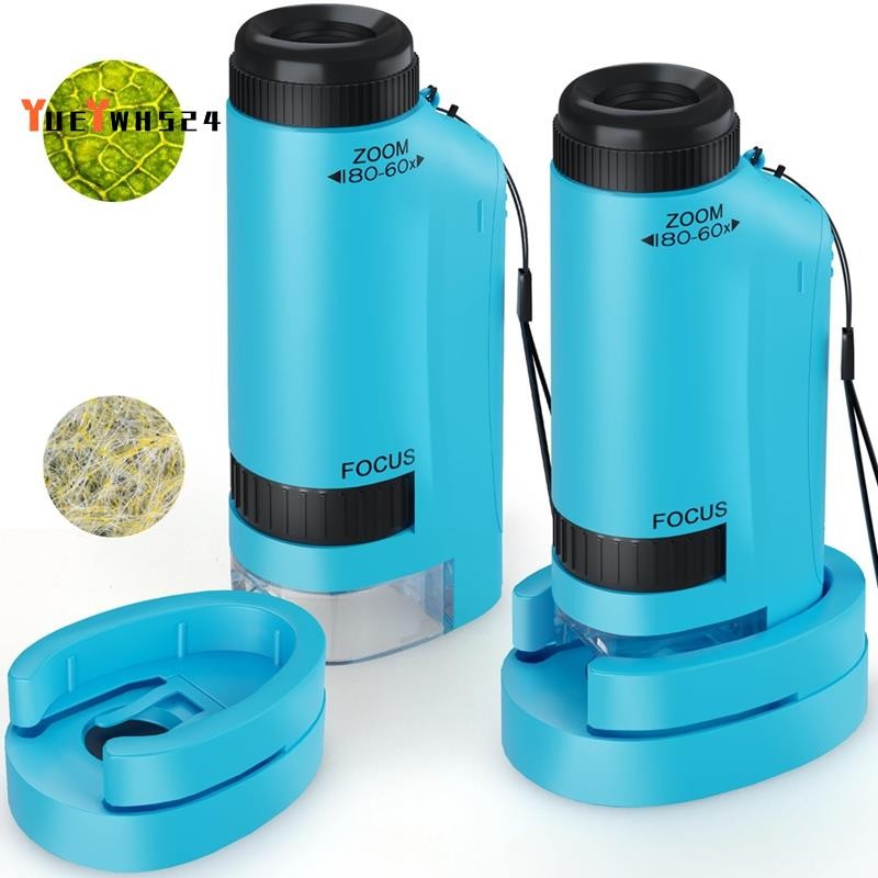 Portable Microscope for Kids Zoom 60x-180x,Handheld Mini Microscope Toy ...