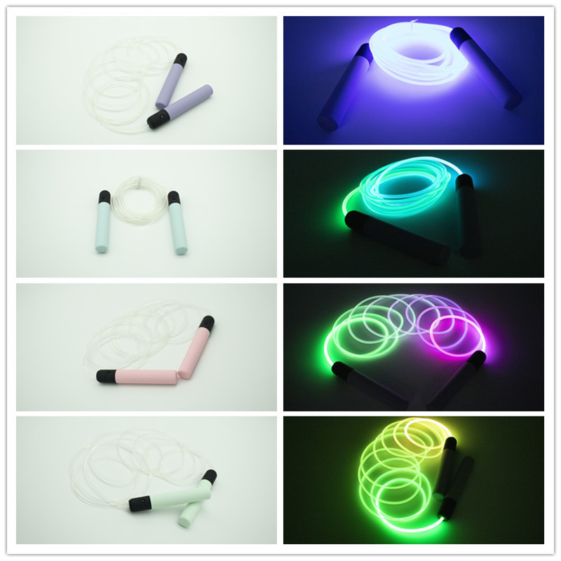 7 Colors in One Glowing LED Rainbow Jumping Rope for Kids and Adult ...