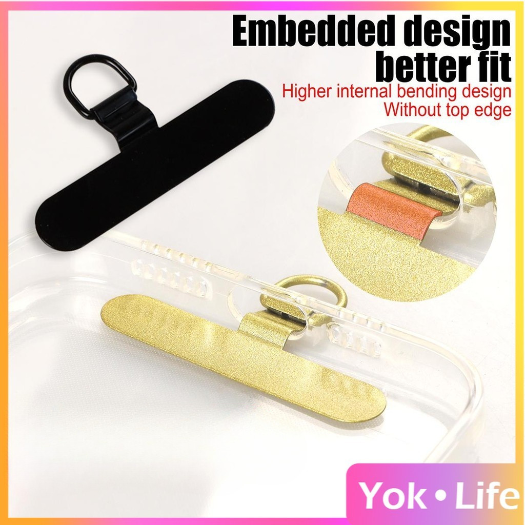 1PCS Universal Stainless Steel Phone Lanyard Patch Mobile Phone Case ...