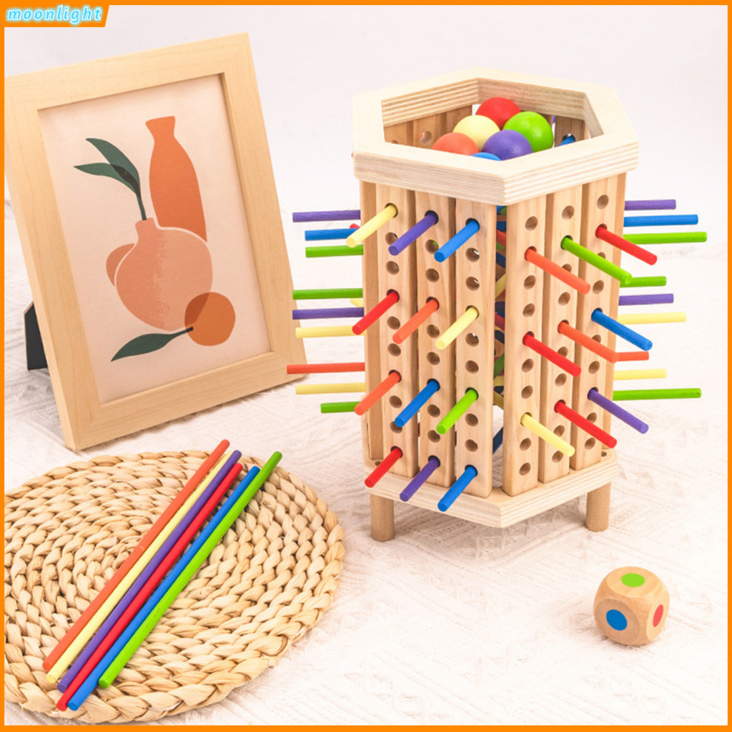 [MO] Wooden Stick Board Game Math Educational Board Game Wooden Stick ...
