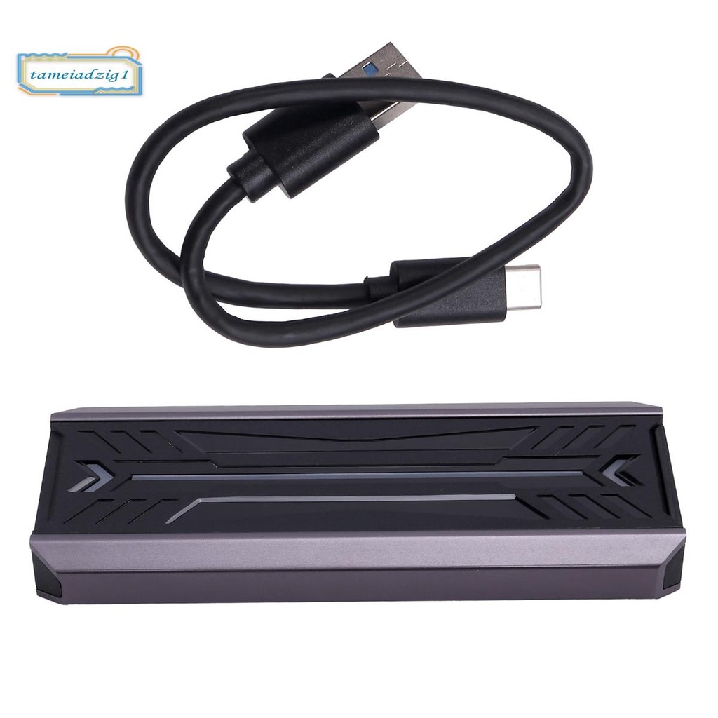 Dual Protocol SSD NVME M2 Hard Drive Enclosure RGB Aluminum M.2 to USB3 ...