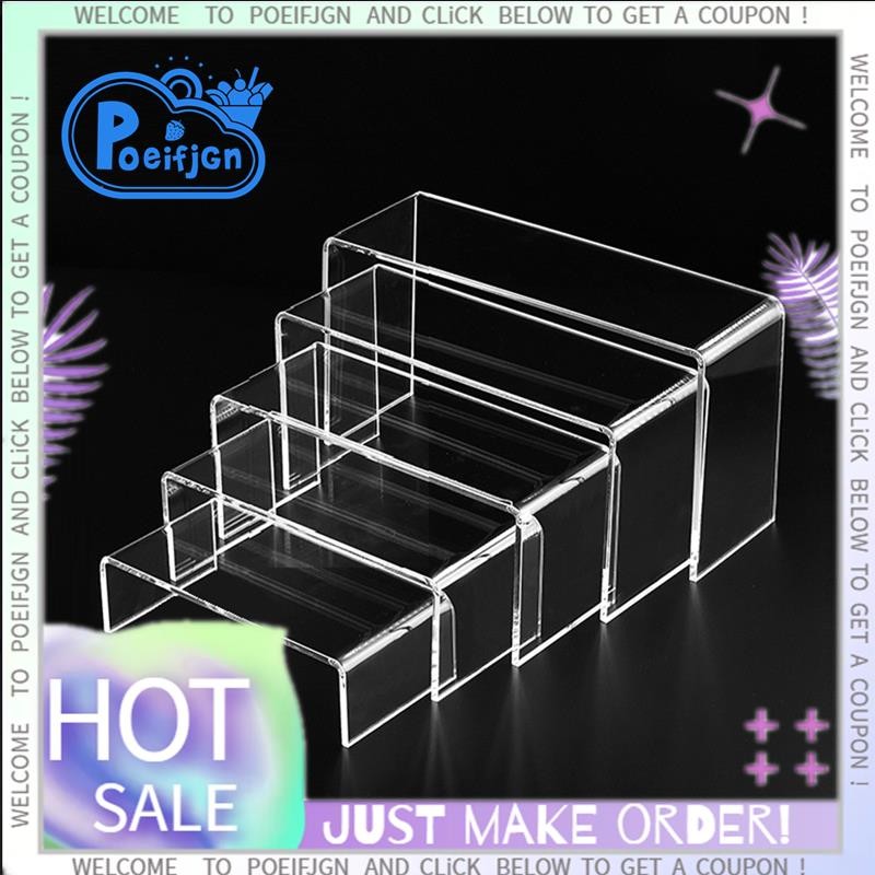 【Poeifjgn 】Ladder Acrylic Display Stand Cosmetic Rack Jewelry Rack Shoe ...