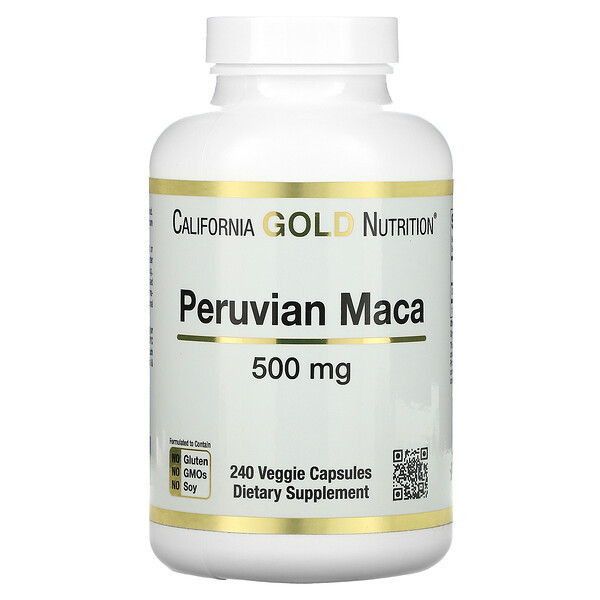 California Gold Nutrition, Peruvian Maca, 500 mg, 240 Veggie Caps ...