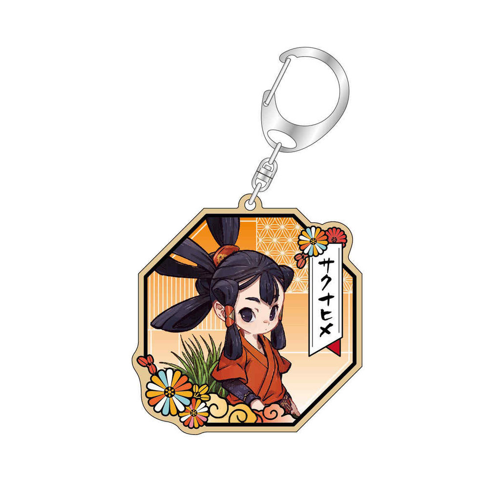Keychain, Standee Model Anime Sakuna: Rice and Ruin Wooden Kokorowa ...