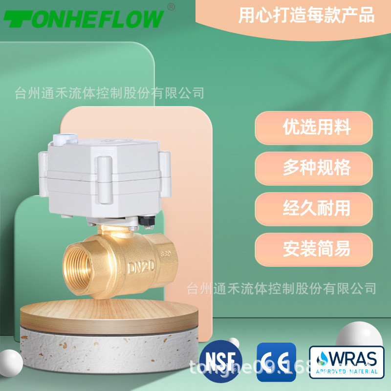 1Inch Miniature Electric Valve Brass Straight-through with Manual ...
