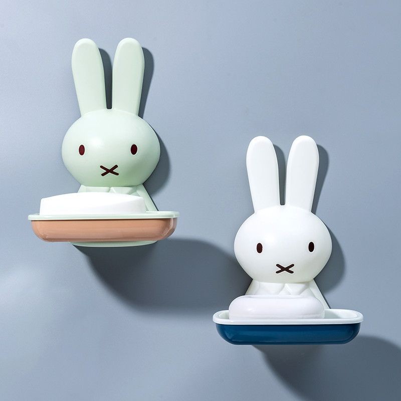 Cartoon Cartoon Soap Box Perforated Wall-Mounted Household Soap Rack ...
