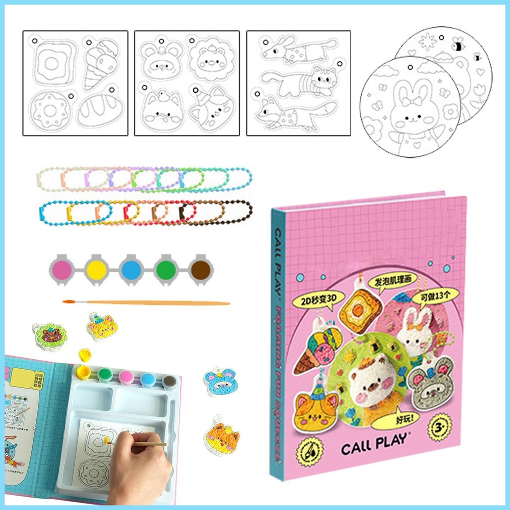 Foam Painting Kit 3D Effect Swollen Texture Paper Toys Self-care ...