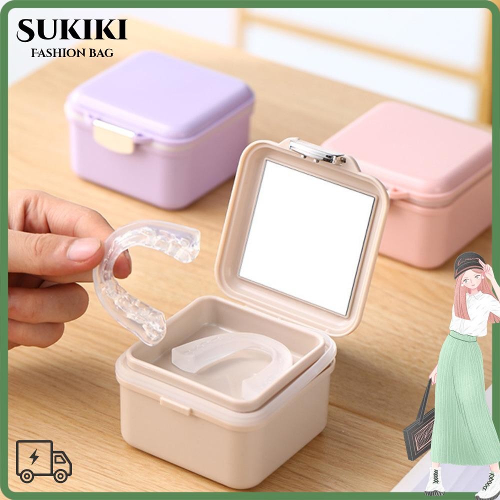SUKIKII Braces Storage Box, Clean Cleaning Tooth Socket Box, Soak PP ...