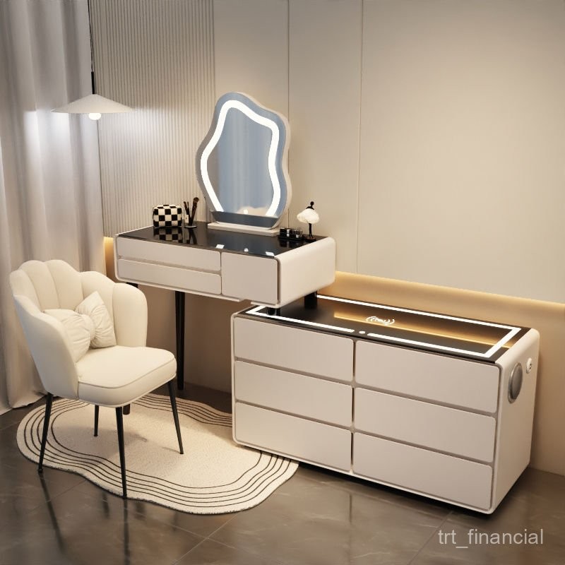 Dressing Table Bedroom Makeup Table Princess Style Wireless Charging ...