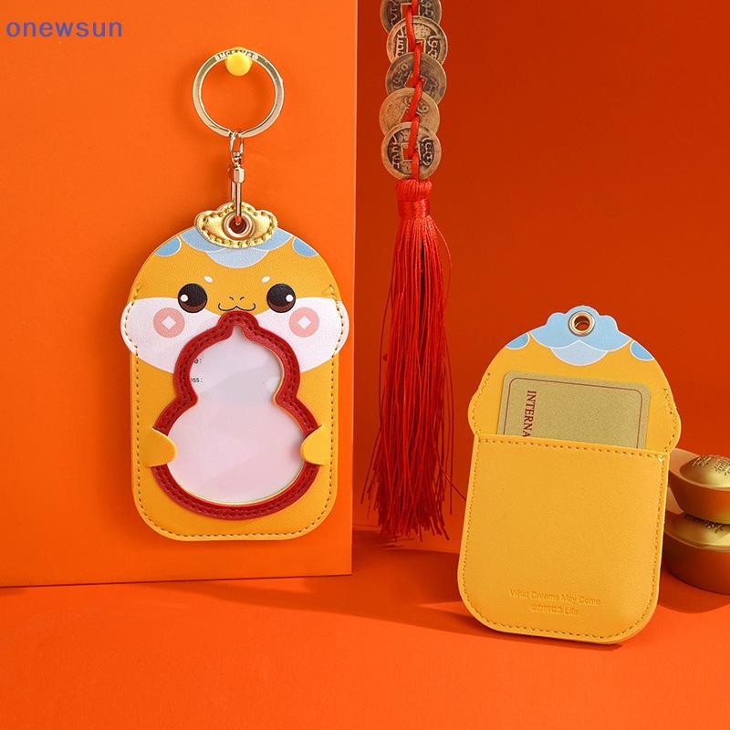 onewsun Lucky Snake ID Card Cover Cute Work Badge Chest Badge Hanging ...