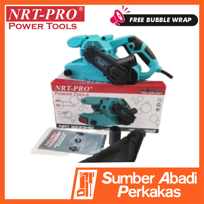 KAYU MESIN Nrt-pro 3533 HD Wood Sanding Machine Belt Sander 3" 75mm ...
