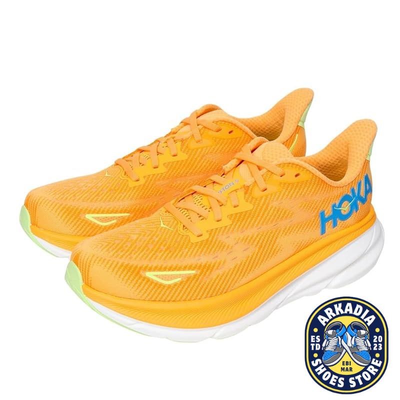 HOKA Running Shoes Clifton 9 Wide Orange 1132210-SLRL Sneakers Jog ...