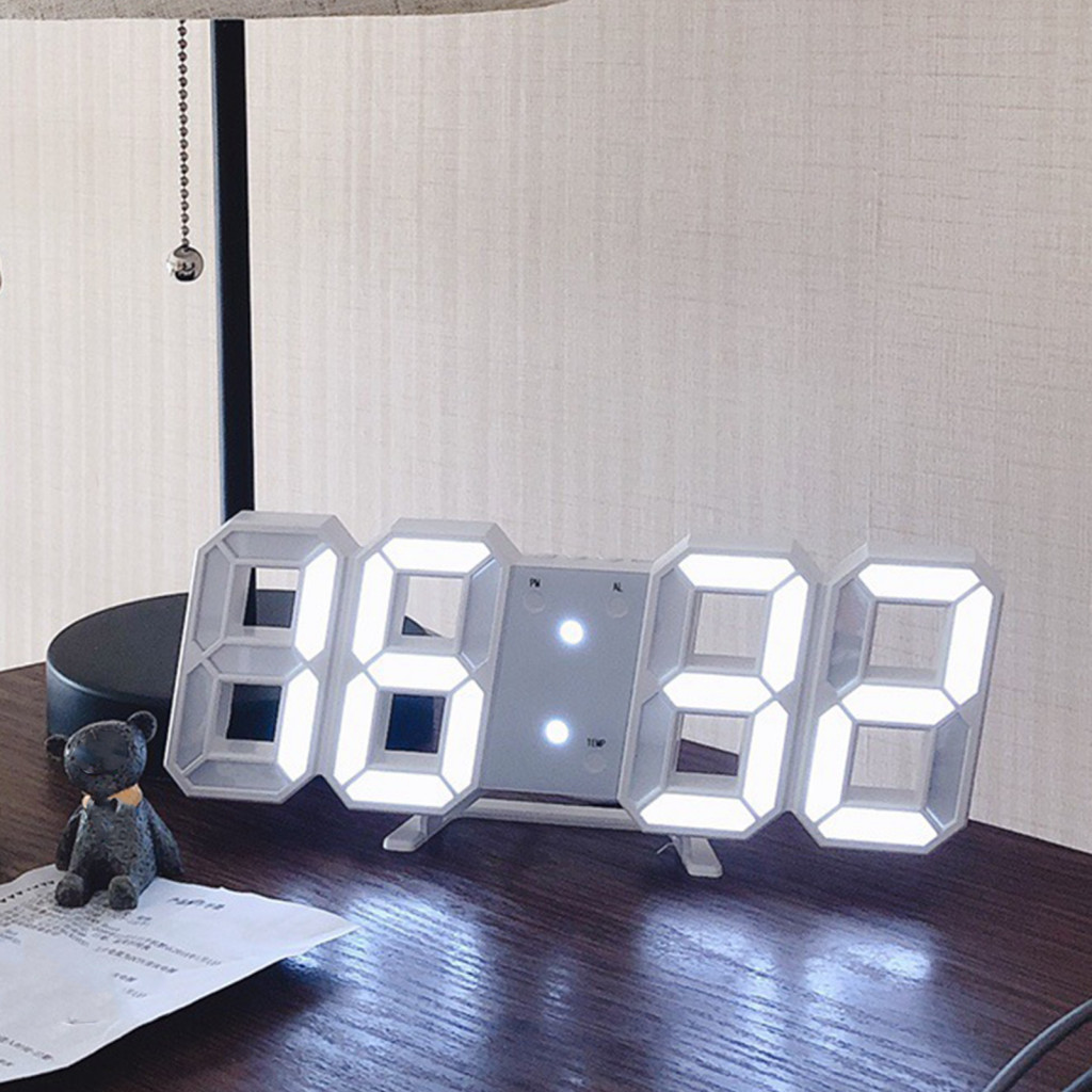 Digital Led Wall Clock Hotel Room Led Clock Modern Led Digital Clock with Multi-function Display ...