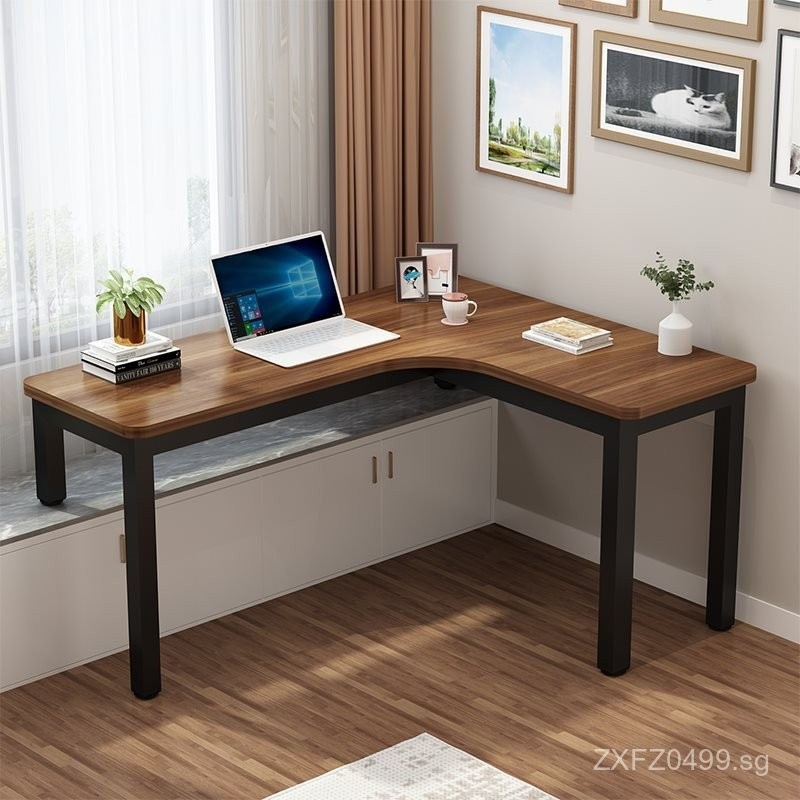 Home Bay Window Table L Office Desk with Adjustable Legs, Bay Window ...