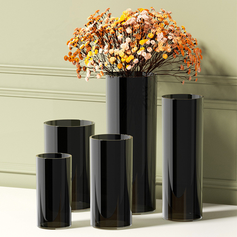 [48H Shipping] Nordic Style Flower Arrangement Bucket Pure Black Large ...