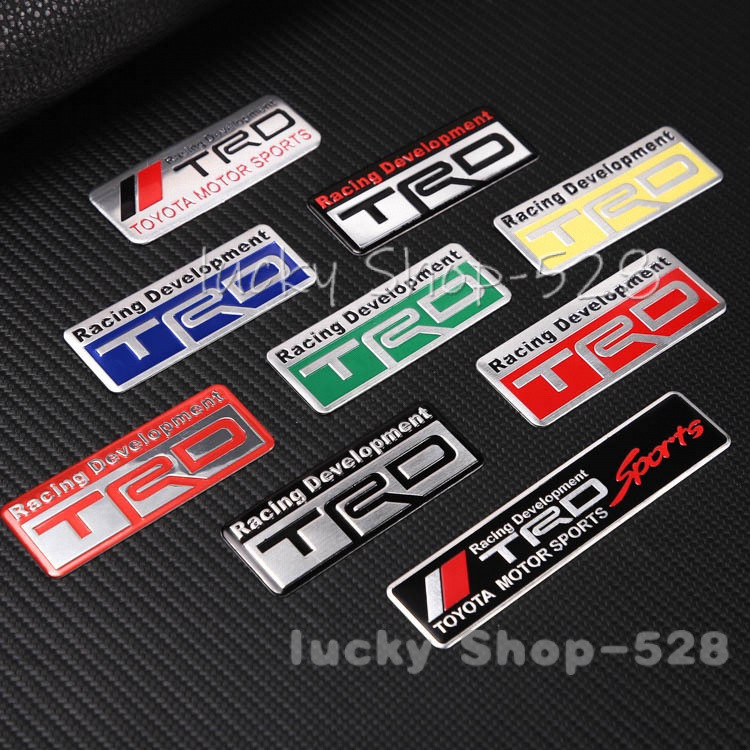 1 x 3D Metal Aluminum Alloy Sticker TRD Logo Car bodywork Nameplate ...