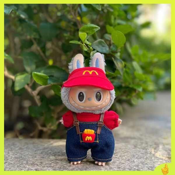 labubu clothes v2 labubu Labubu17cm Rabbu V1 Doll Coat McDonald's Doll ...