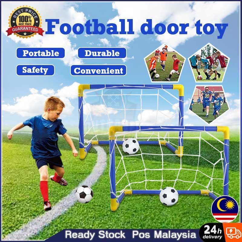 Kids Football Goal Stand 44/60CM Mini Soccer Goal Post Net Set Indoor ...