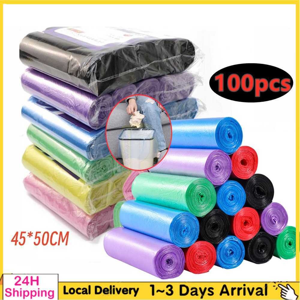 🔥100pcs Garbage Bag Rubbish Plastic Bag Disposable Garbage Bag Storage ...