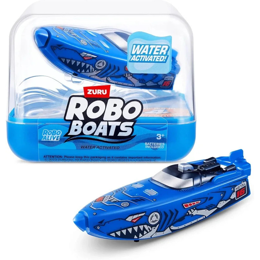 Robo Alive Splash Boat Self-Moving Robotic Bath Toy with Swimming Fish ...