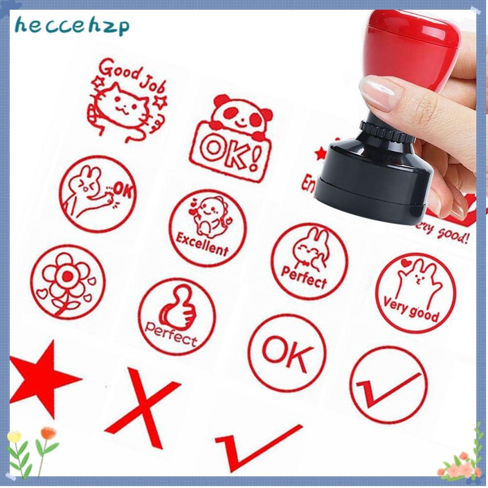 HECCEHZP Teacher Encourage Stamp, Praises Emoticons Scrapbooking Seal ...