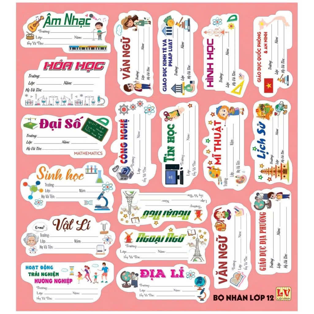 Complete set of Subject Notebook Labels for New Program Levels 1,2,3 ...