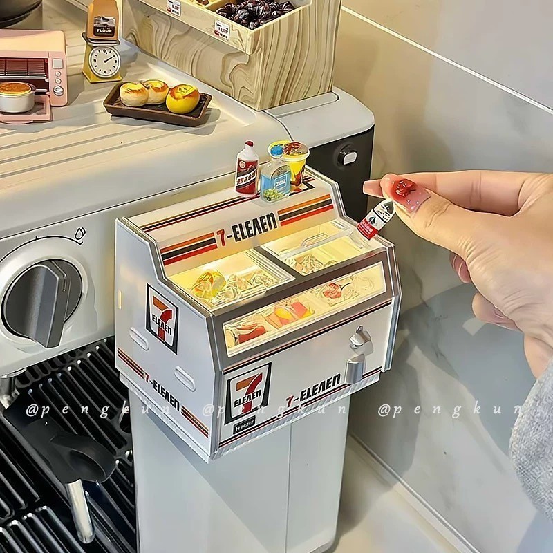 Coffee Shop Magnetic Refrigerator Stickers Creative Convenience Store ...