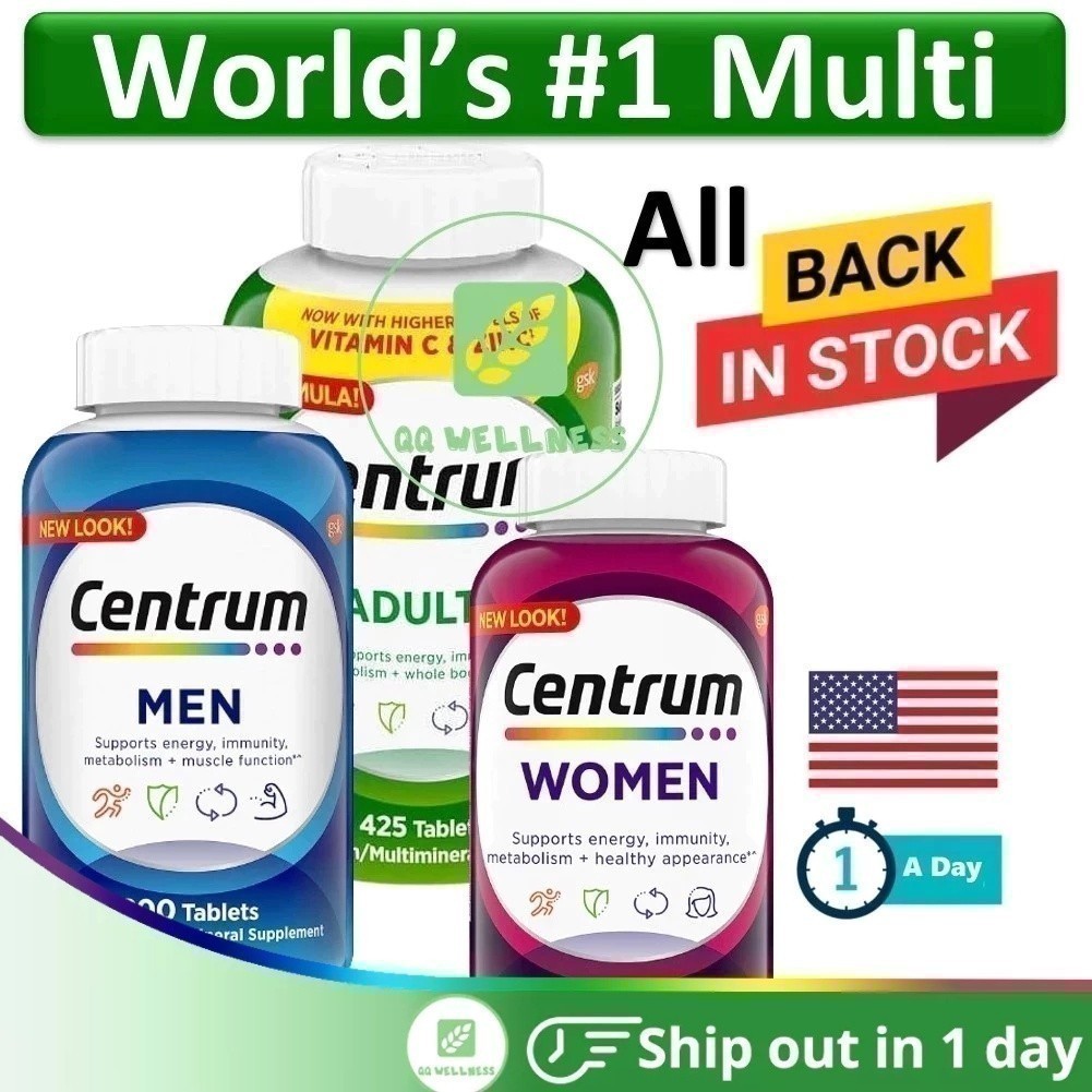 Centrum Men/Women/Adult Multivitamin 120/200/250/300 Caps with ...