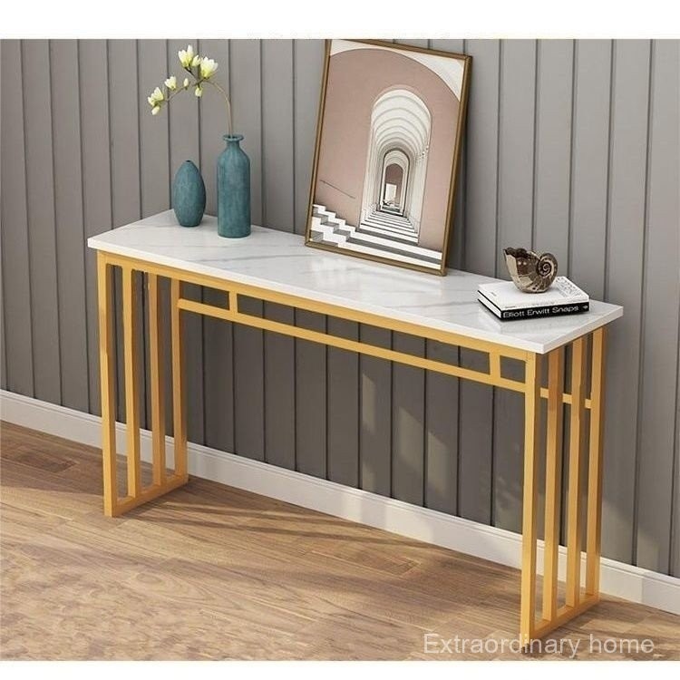 Corridor Narrow Table Gap against the Wall Side View Storage Rack ...