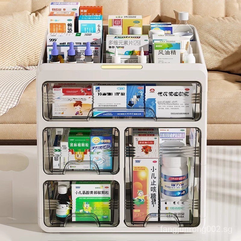 In Stock⚡⚡ Medicine Box Family Pack Multi-Layer Large Capacity Drawer ...