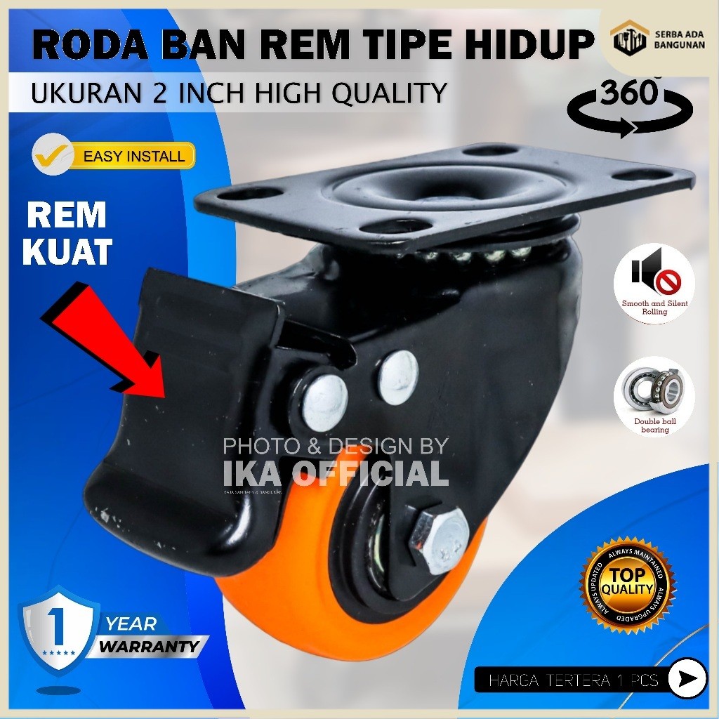 ORIGINAL XANDER KENMASTER 2 Inch Caster Wheel 100% THICK Orange Plus ...