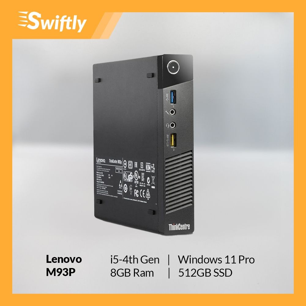 [Refurbished] Lenovo M93P Mini Desktop i5-4th Gen 8GB RAM 256GB/512GB ...