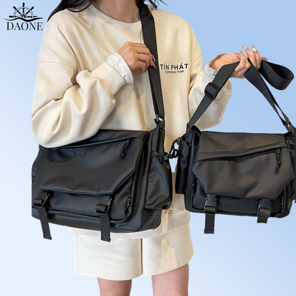 Men's Waterproof Messenger Bag - Large Capacity Unisex Travel Sling Bag ...