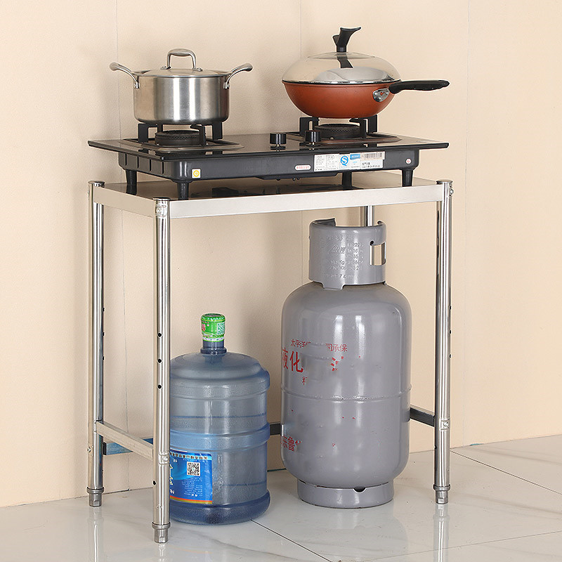 [48H Shipping] Kitchen Stainless Steel Storage Rack Single-Layer ...