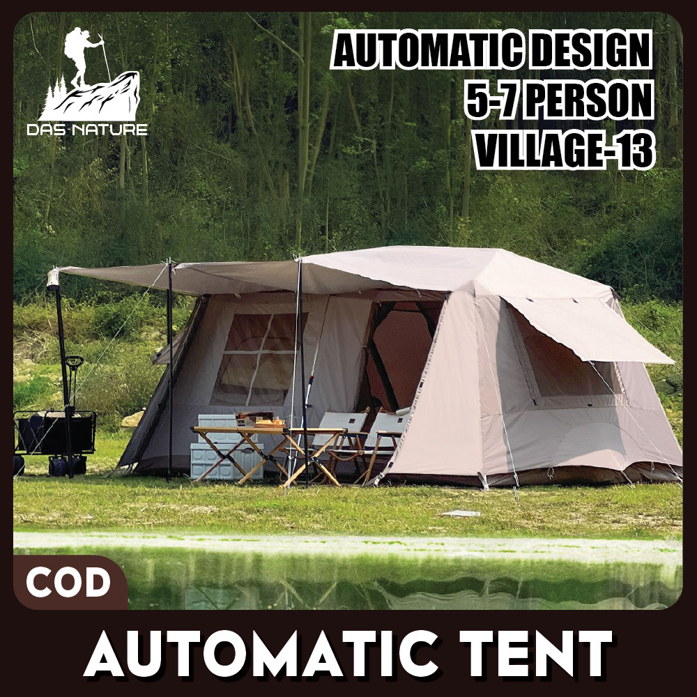 Das Nature™ Camping Tent Waterproof Village-13 family Tent large 5-7 ...