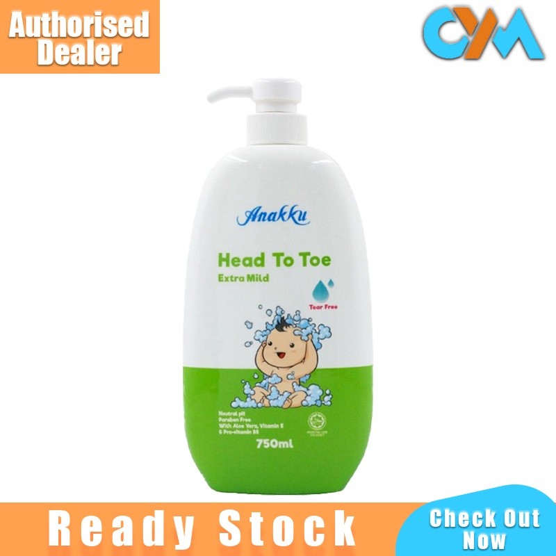 Anakku Head To Toe 750ml Extra Mild Halal Product Neutrol PH Paraben ...