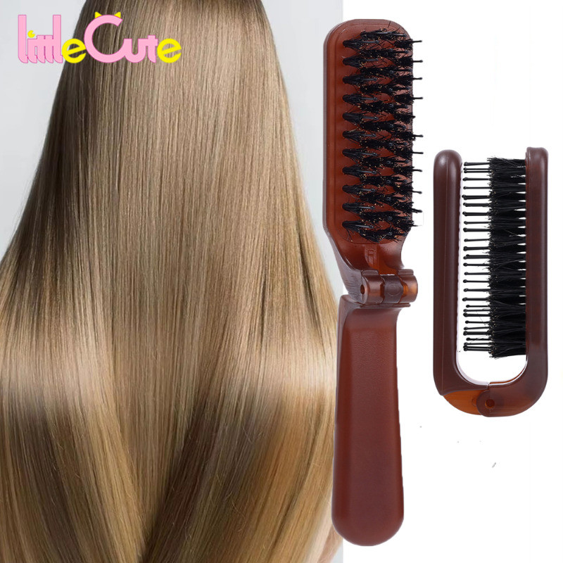 Amber Boar Bristle Hair Brush - Anti-Static Hair Straightener Comb ...