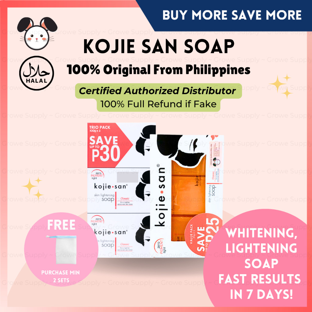 [SG INSTOCK] Kojie San Skin Lightening Kojic Acid Soap [2 Bars x 65g ...