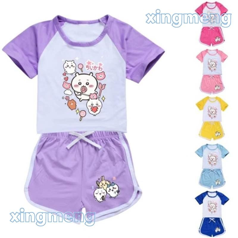 Chiikawa clothes Chiikawa shirt and shorts set for kids S7 | Shopee ...