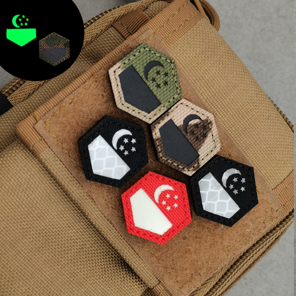 【Customized】QN Reflective IR fabric + luminous mini Singapore hexagonal ...