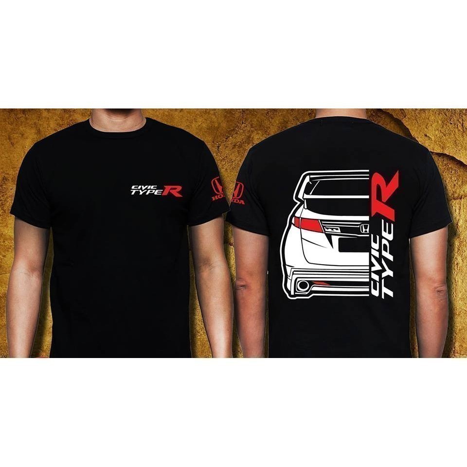 2024 fashion Honda Civic FN2 FN2R TYPE R REAR (Black Tshirt) | Shopee ...