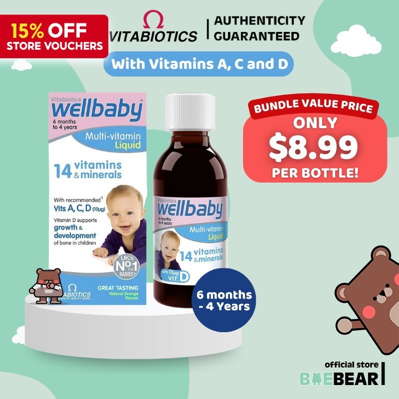 Vitabiotics Wellbaby Multivitamin Liquid 150mL | Wellkid (Baby Infants ...