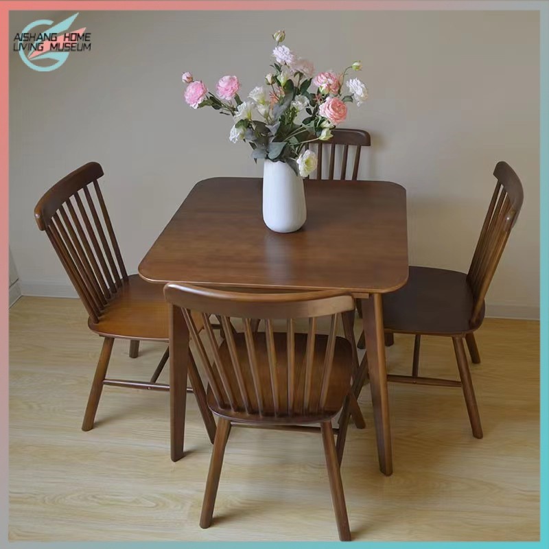 pure solid wood dining table modern simple square table household small ...