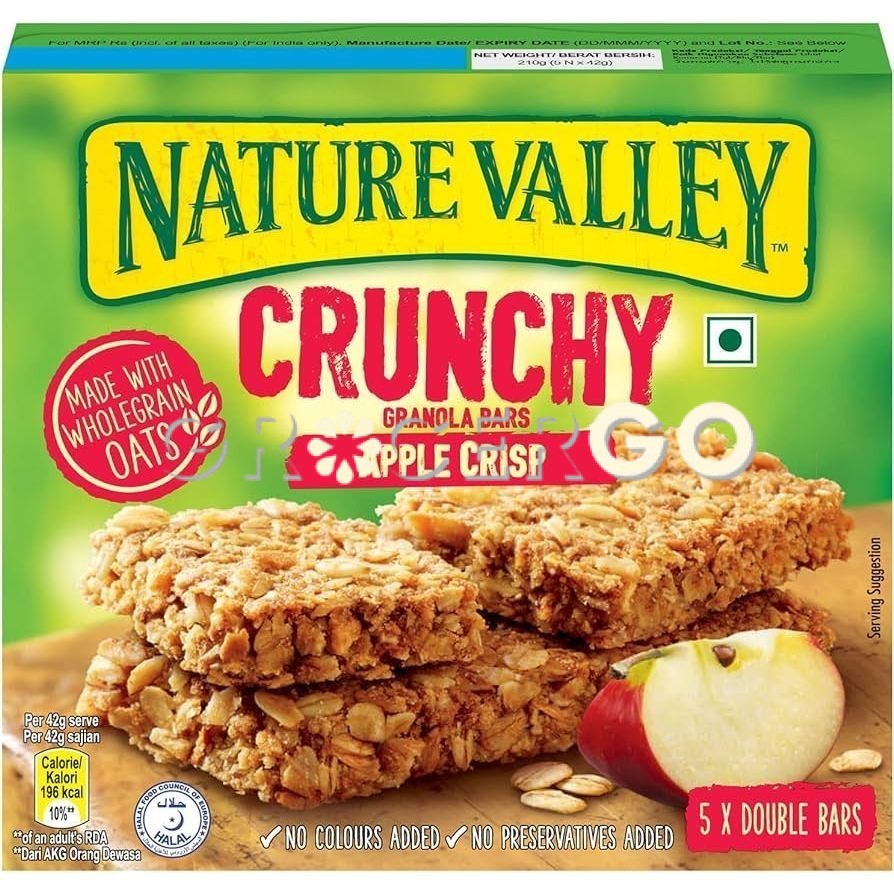 Nature Valley Apple Crisp Crunchy Granola Bars (5 x 42g) | Shopee Singapore