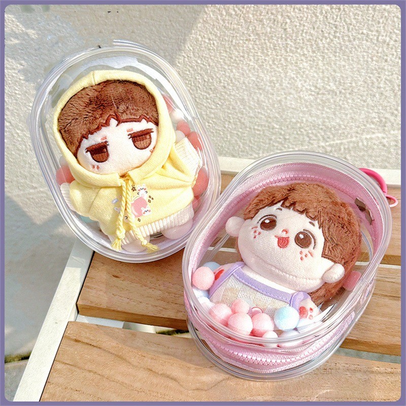 15-17cm Labubu Cover The Monsters Labubu Case Transparent Protective ...