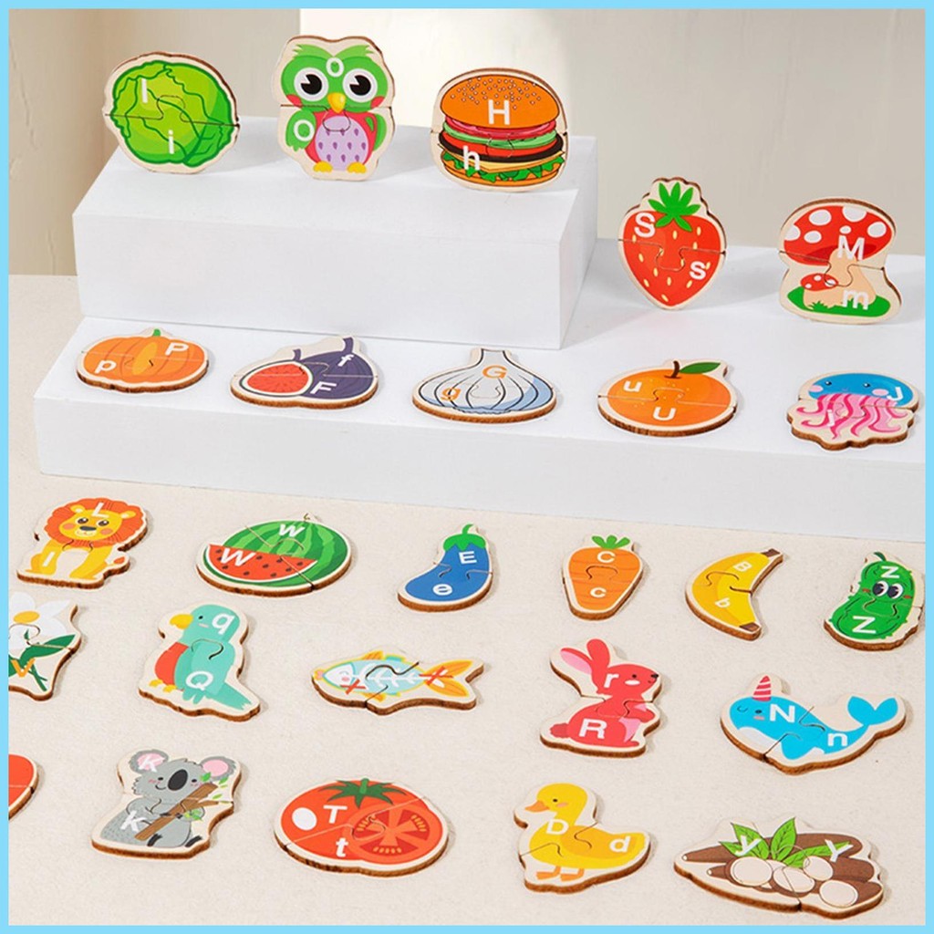 Animal Alphabet Puzzle Colorful Jigsaw Puzzle Jigsaw Puzzle Alphabet ...